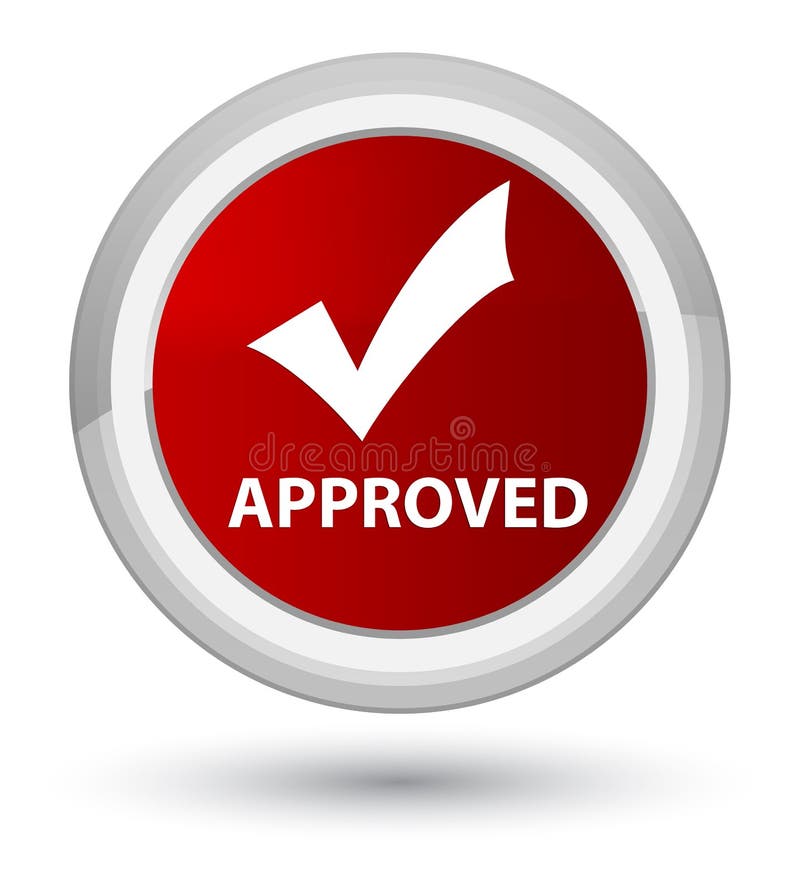 Approved (validate Icon) Prime Red Round Button Stock Illustration ... Approved (validate Icon) Prime Red Round Button Stock Illustration ...