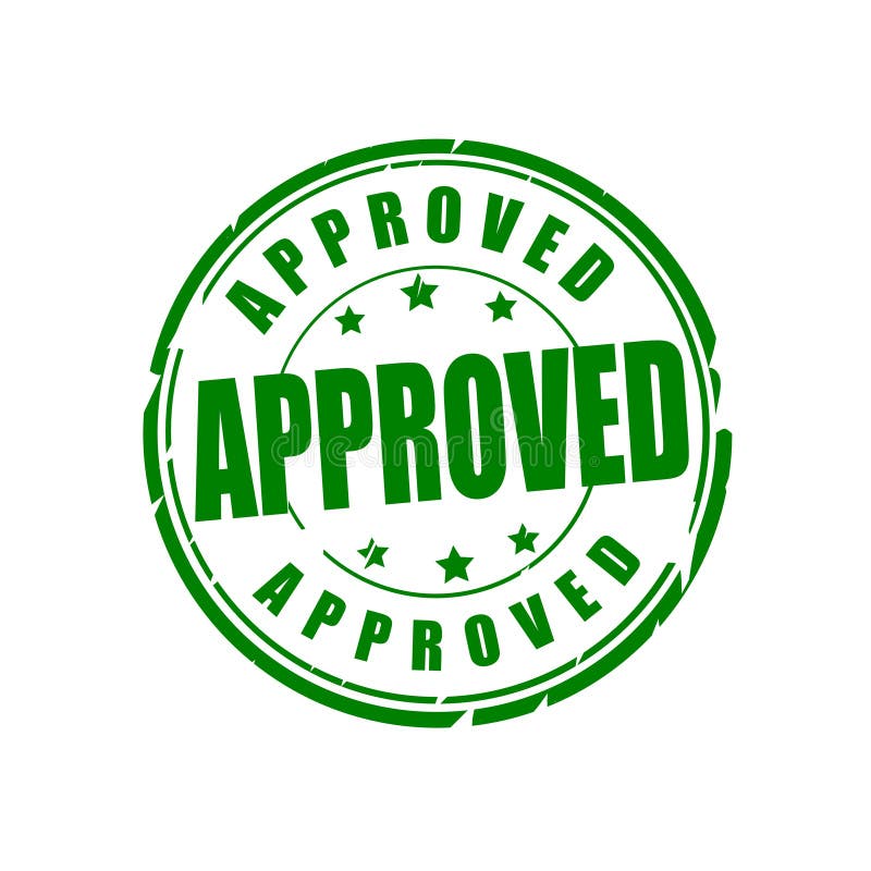Approved Vector Illustration Stamp Stock Vector - Illustration of ...