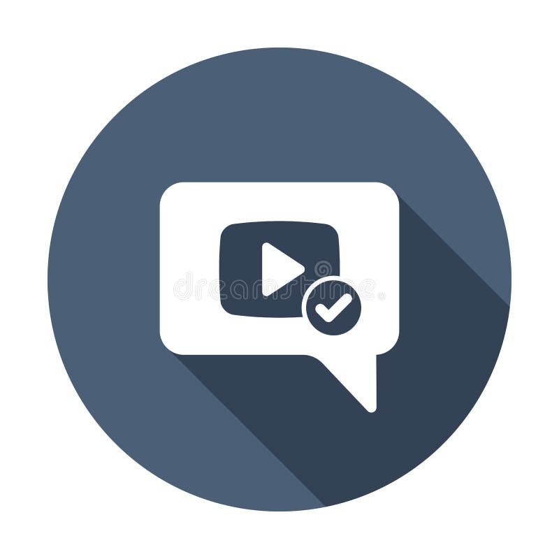 Approved Video Chat Icon with Check Sign. Video Chat Icon and Approved ...