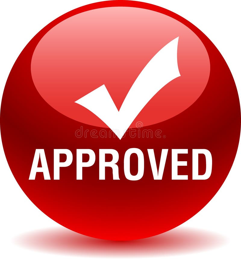 Approved web button stock vector. Illustration of approbatory - 120157040