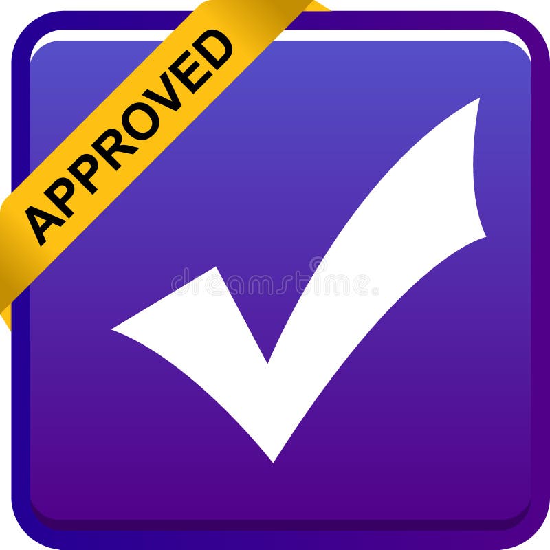 Approved web button stock vector. Illustration of clipart - 120154779