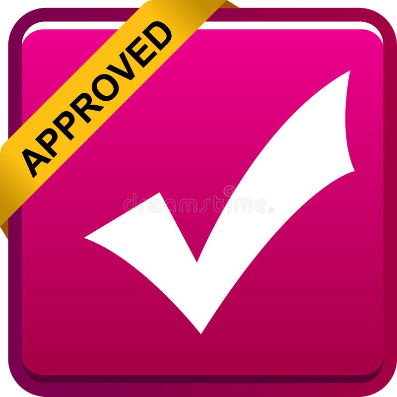 Approved web button stock vector. Illustration of clipart - 120154779