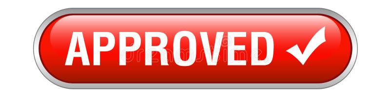 Approved web button stock vector. Illustration of commerce - 120157040