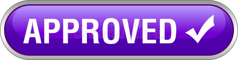 Approved web button stock vector. Illustration of acception - 120157175