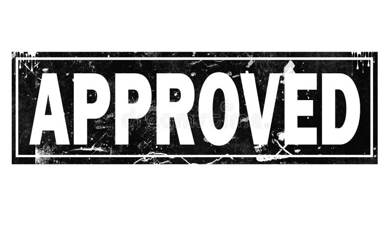 Approved Word with in Black Frame Word Stock Illustration ...