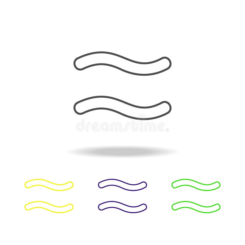 The Approximate Sign is Multicolored Icons. Thin Line Icon for Website ...