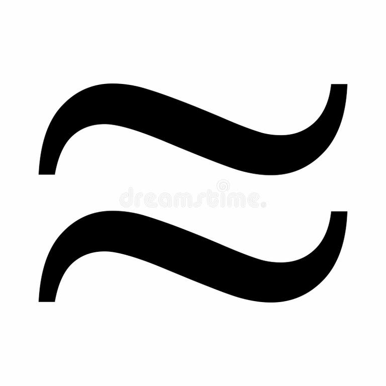 Approximately equal to stock vector. Illustration of silhouette - 332010991