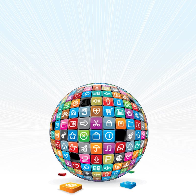 Apps Sphere Vector stock vector. Illustration of modern - 29205149