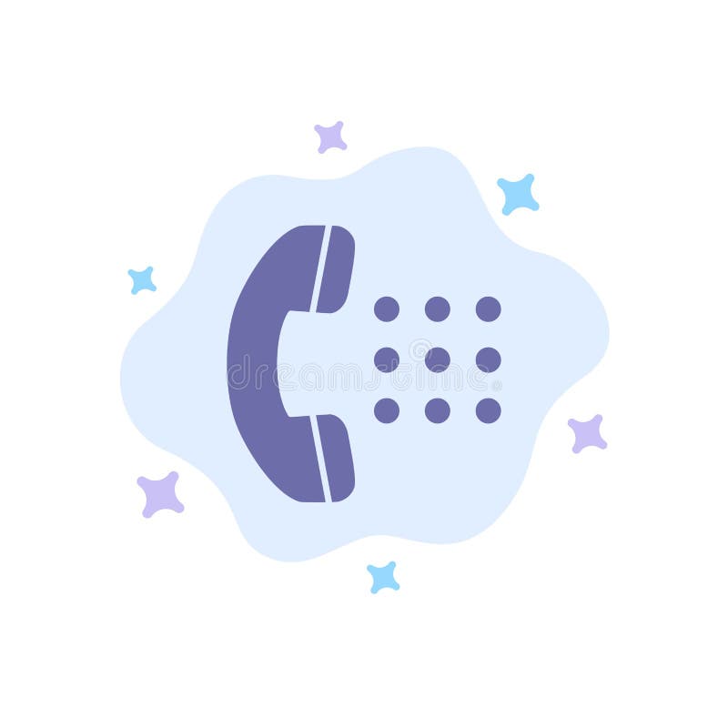 Apps, Call, Dial, Phone Blue Icon on Abstract Cloud Background Stock ...