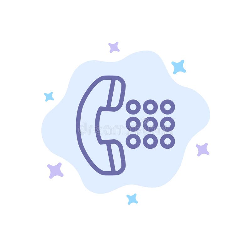 Apps, Call, Dial, Phone Blue Icon on Abstract Cloud Background Stock ...