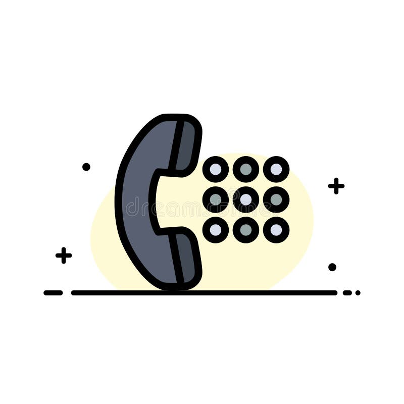 Apps, Call, Dial, Phone Business Flat Line Filled Icon Vector Banner ...