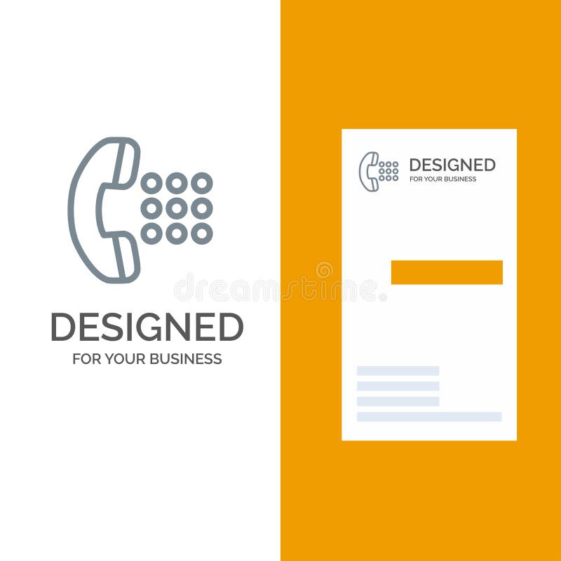 Apps, Call, Dial, Phone Grey Logo Design and Business Card Template ...