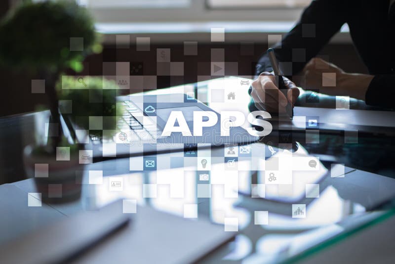 Apps Development Concept. Business and Internet Technology. Stock Photo ...