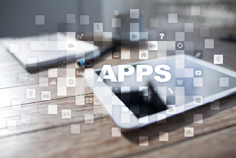 Apps Development Concept. Business and Internet Technology. Stock Image ...