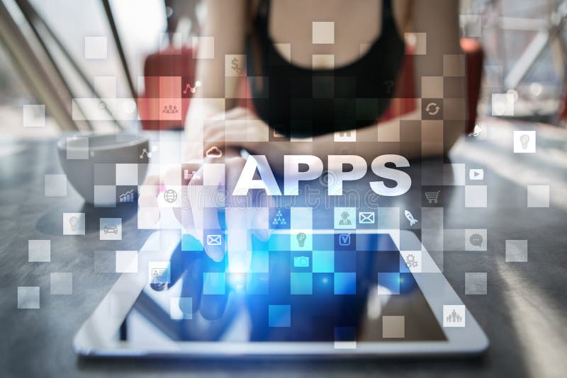 Apps Development Concept. Business and Internet Technology. Stock Image ...