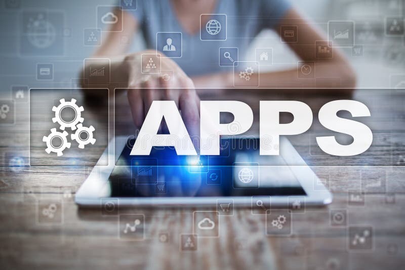 Apps Development Concept. Business and Internet Technology. Stock Image ...