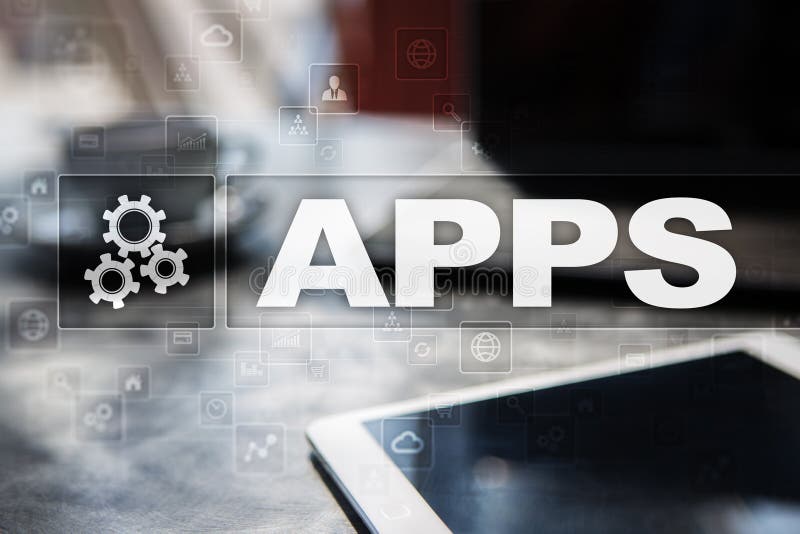 Apps Development Concept. Business and Internet Technology. Stock Photo ...