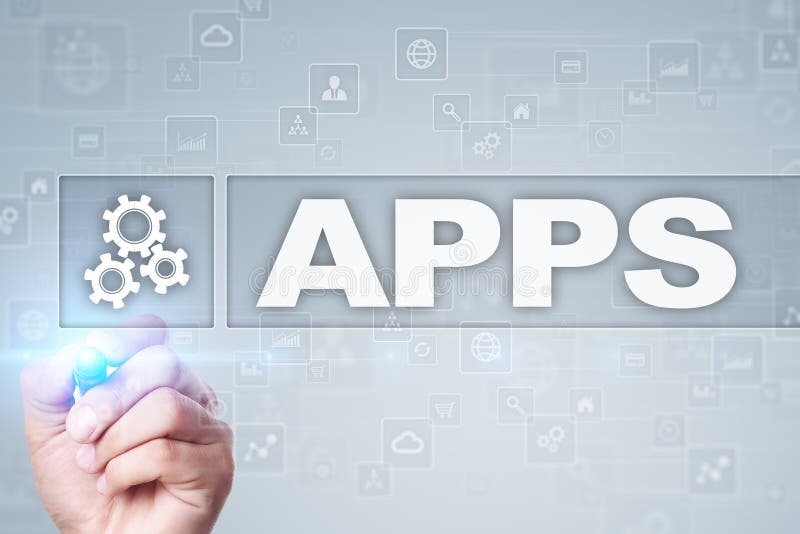 Apps Development Concept. Business and Internet Technology. Stock Image ...