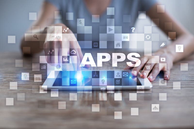Apps Development Concept. Business and Internet Technology. Stock Image ...