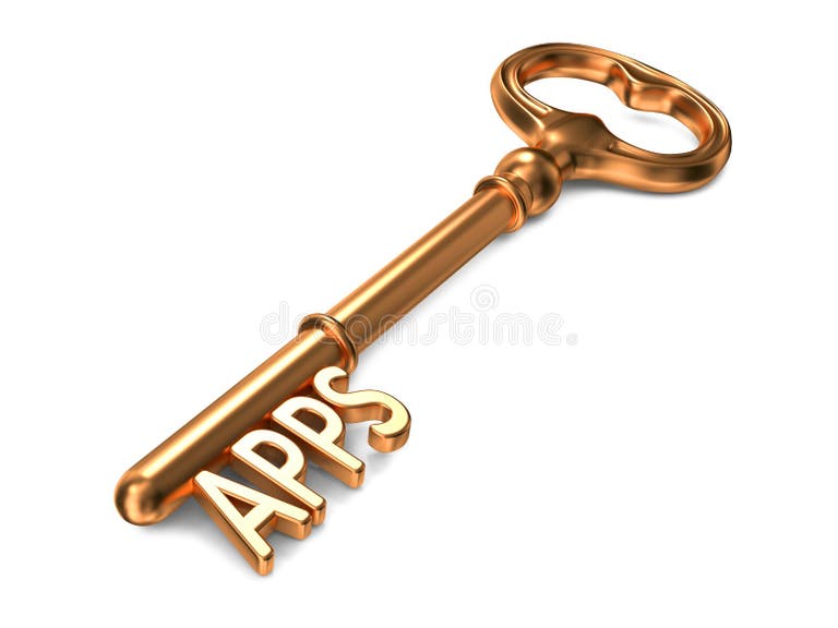 Apps - Golden Key. stock illustration. Illustration of digital - 33399717
