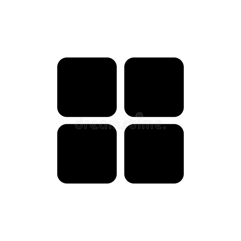 Apps Icon Set. Menu or Application Interface Button Vector Symbol. App ...