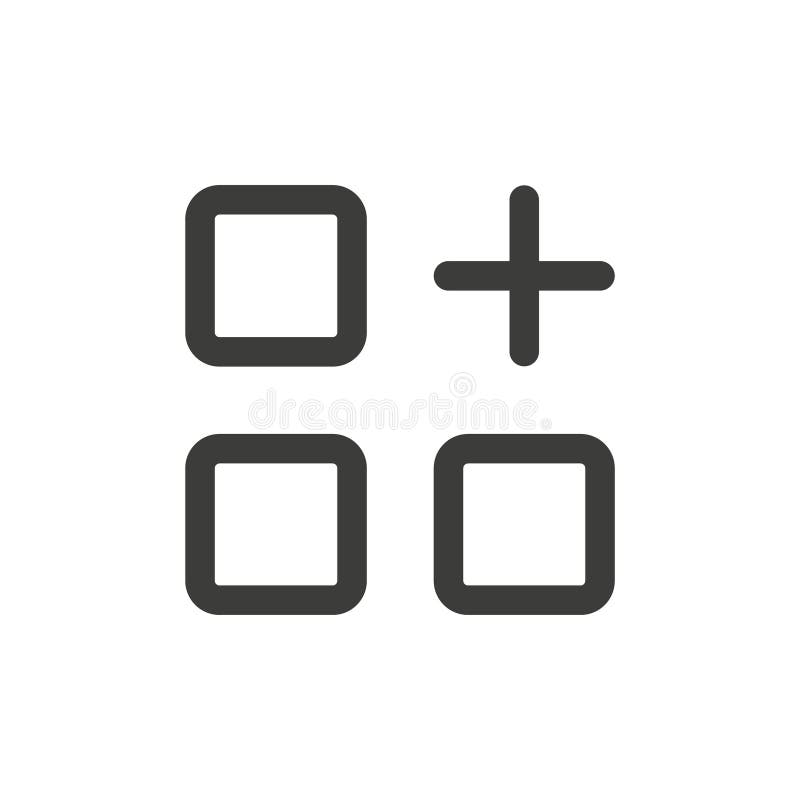 Apps Icon Simple Outline Vector Logo Stock Vector - Illustration of ...