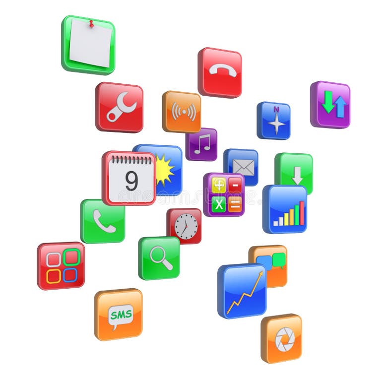 Software Apps Icons Stock Illustrations – 8,642 Software Apps Icons ...