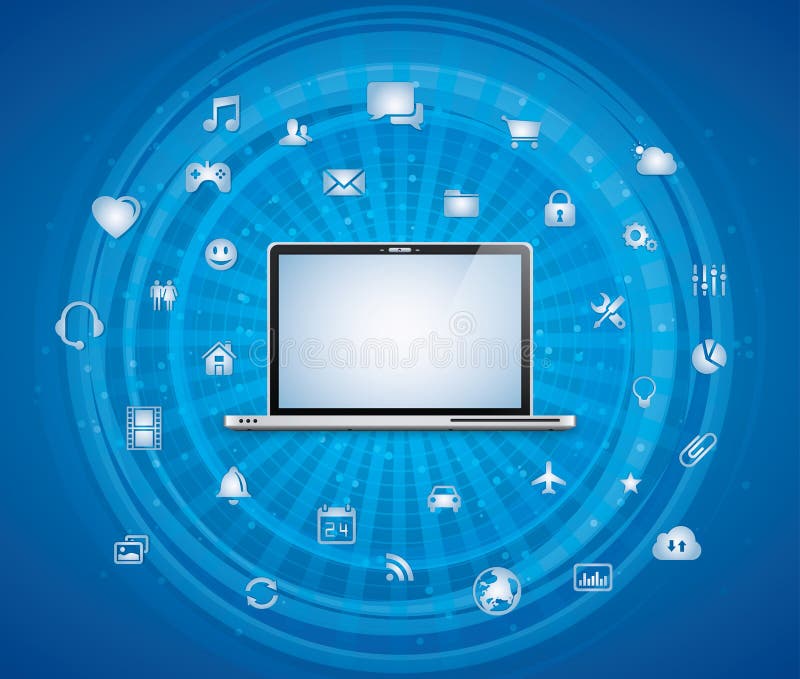 ICT. Information and Communications Technology on Modern Server Room ...