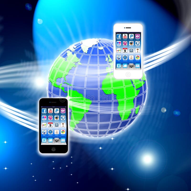 Apps on a Secure Mobile Wireless Network Editorial Photo - Illustration ...