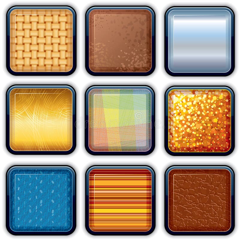 Apps Textured Los Botones 1 Ilustración del Vector - Ilustración de ...