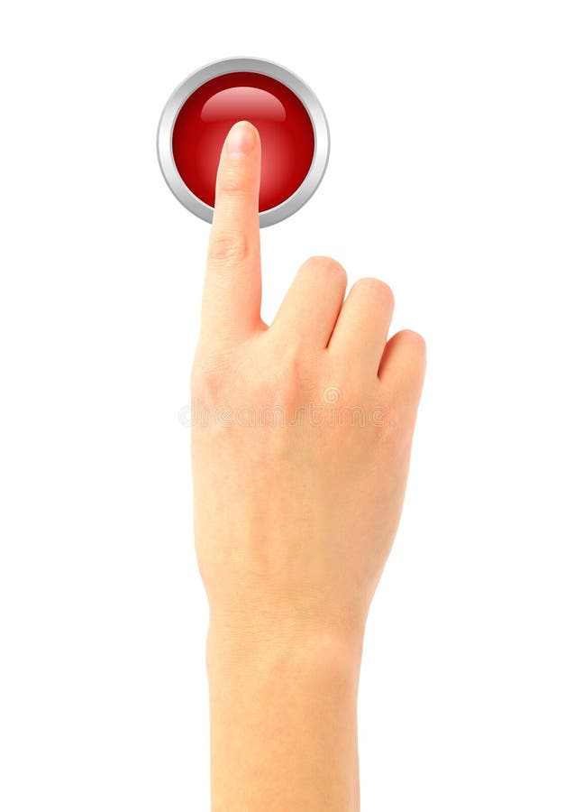 Appuyer sur des boutons image stock. Image du main, poussée - 13046107