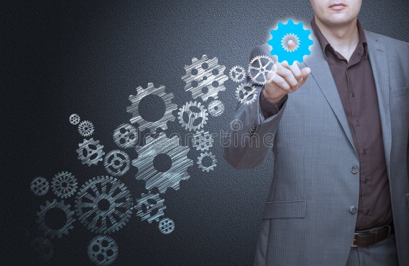 Appuyer sur des boutons photo stock. Image du intelligence - 43208886