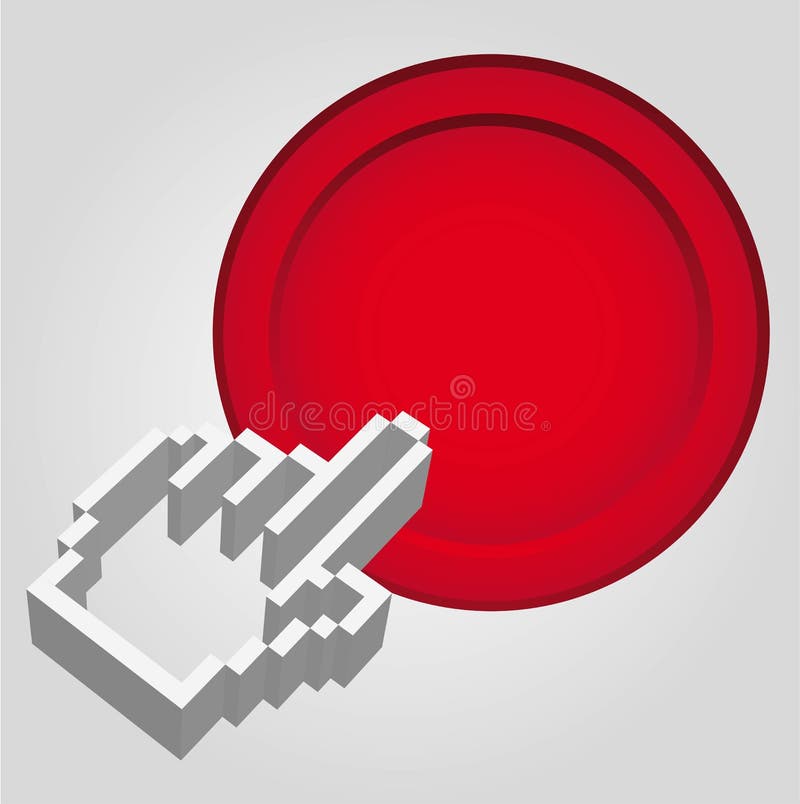 Appuyer sur le bouton illustration de vecteur. Illustration du internet ...