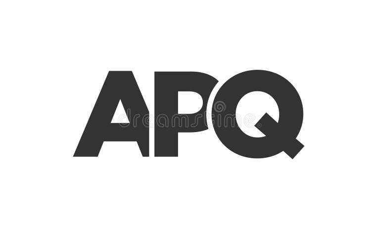 APQ Logo Design Template with Strong and Modern Bold Text. Initial ...