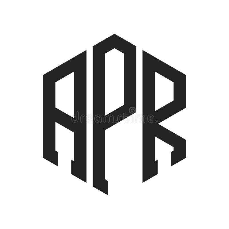 APR Logo Design. Initial Letter APR Monogram Logo Using Hexagon Shape ...