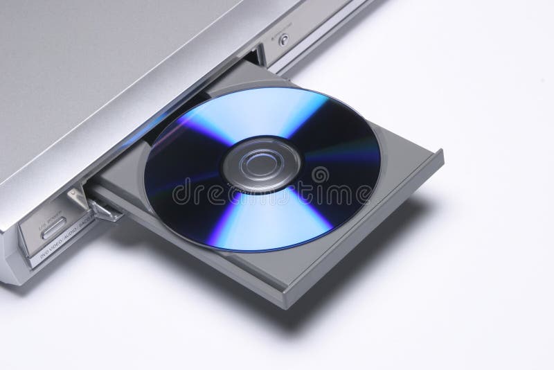 Apra il lettore DVD immagine stock. Immagine di elettronica - 371743