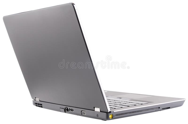 Vista Posteriore Di Laptop Aperto Immagine Stock - Immagine di ...