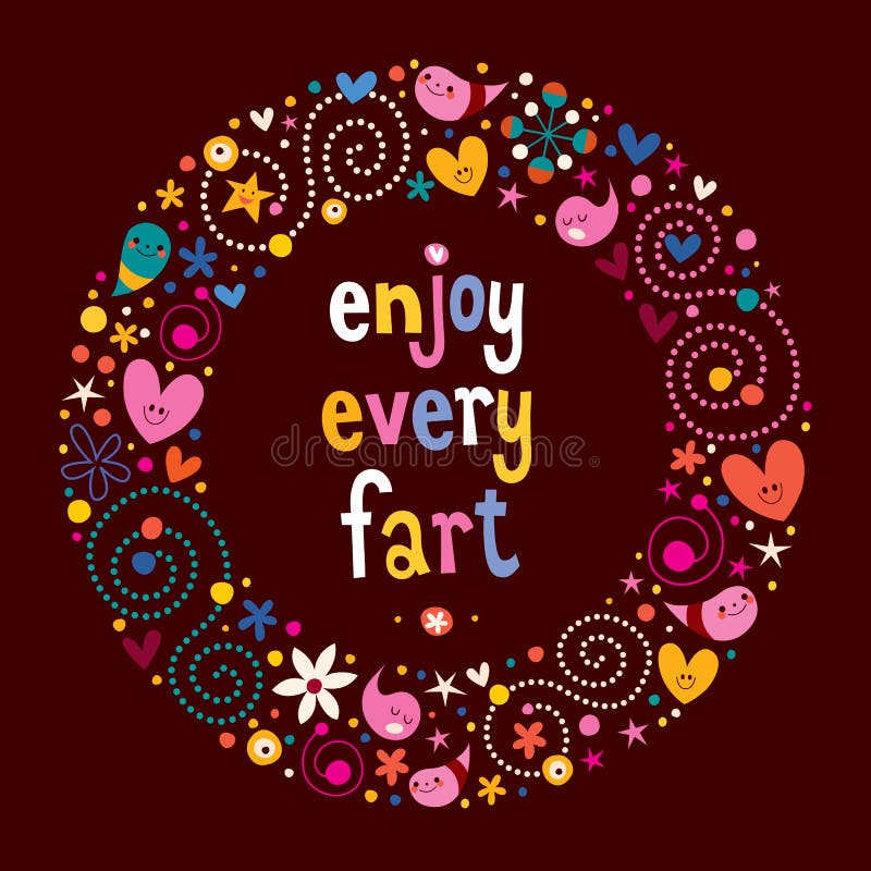 Aprecie o cada Fart ilustração do vetor. Ilustração de inspirar - 44404296
