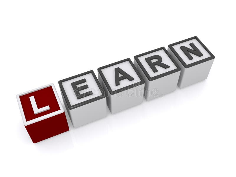 Aprenda Las Letras De Molde Del Cubo Foto de archivo - Imagen de ...