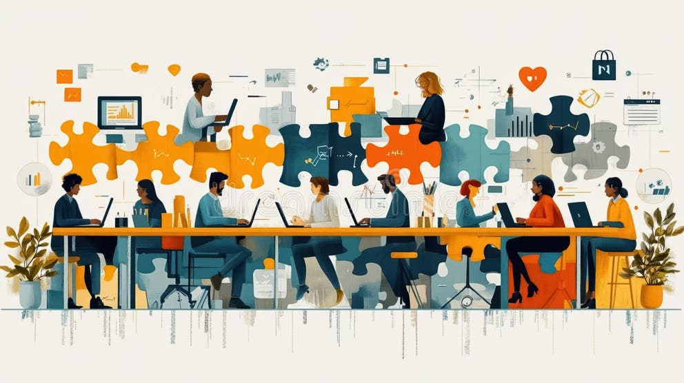 Aprendizaje Continuo Y Desarrollo Profesional Stock de ilustración ...