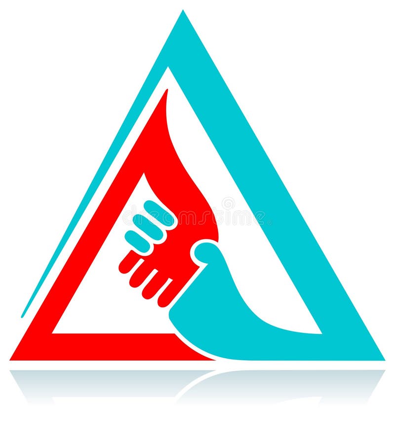 Apretón De Manos En Triángulo Ilustración del Vector - Ilustración de ...