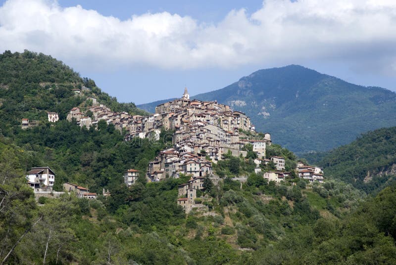Apricale. Ancient Village of Italy Stock Image - Image of european ...
