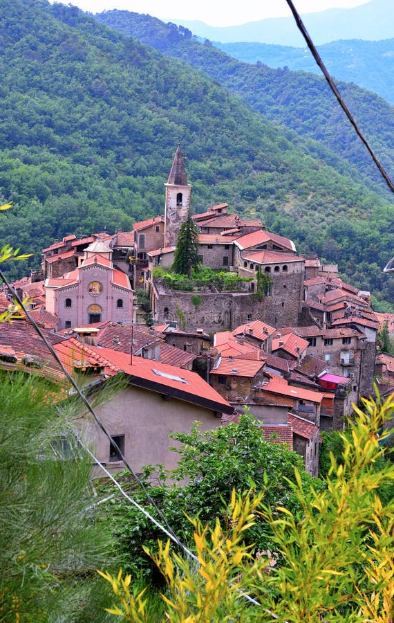 Apricale imperia italy stock photo. Image of liguria - 190448628