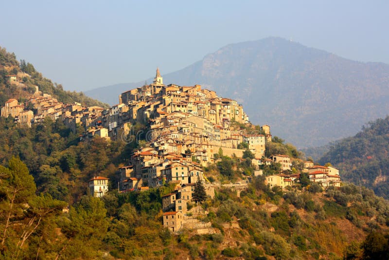Apricale Village in Liguria, Italy Stock Photo - Image of apricale ...
