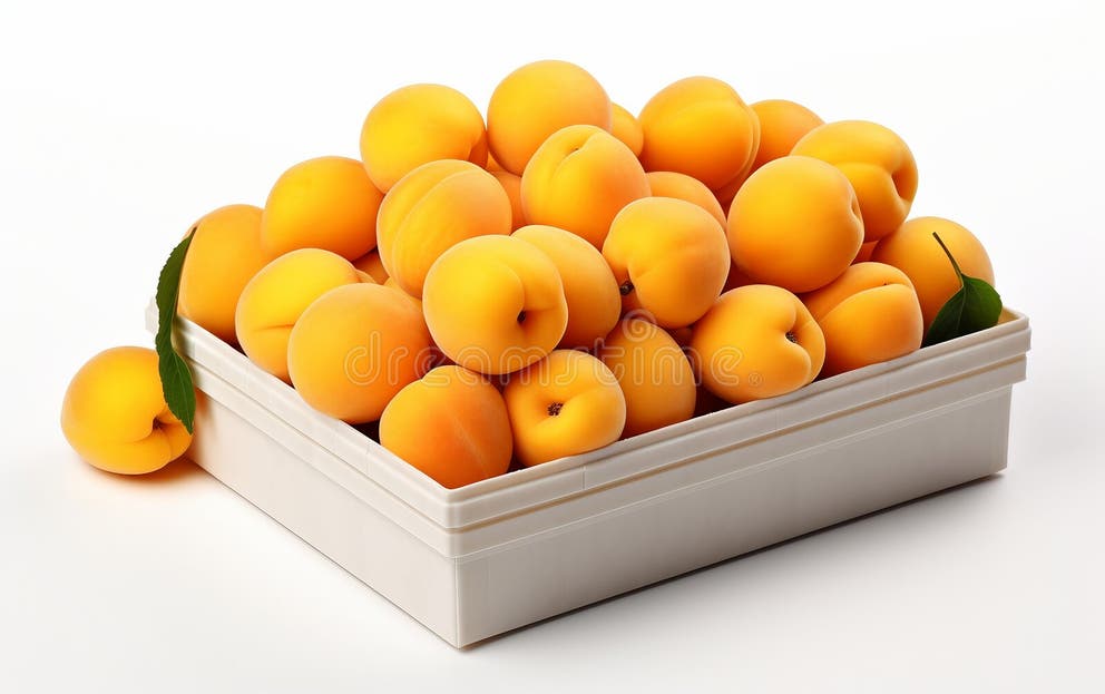 Apricot Box Against Transparency -Generative Ai Stock Illustration ...
