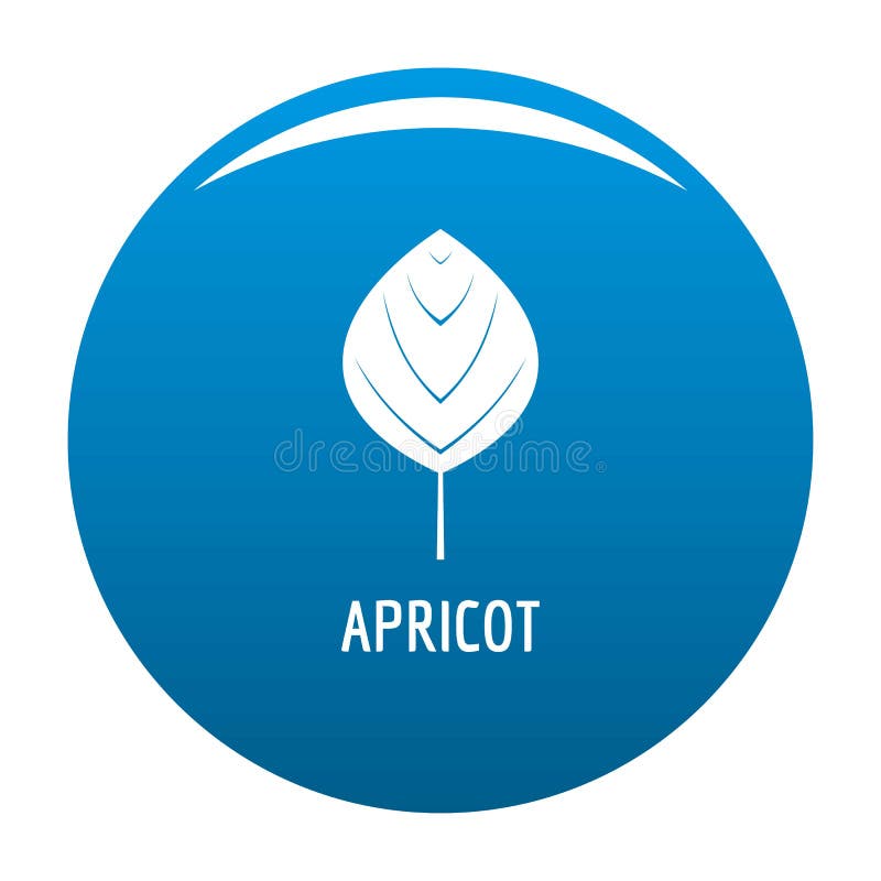 Apricot Leaf Icon Blue Vector Stock Vector - Illustration of ...