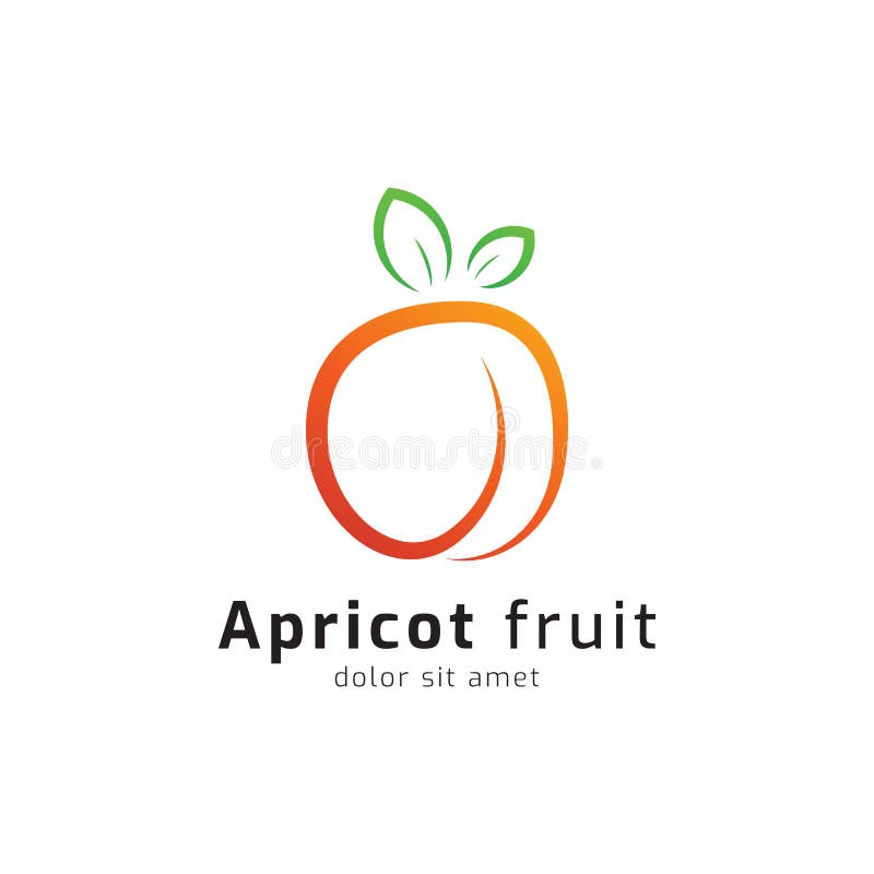 Apricot Logo Icon Template. Vector Illustration Stock Vector ...
