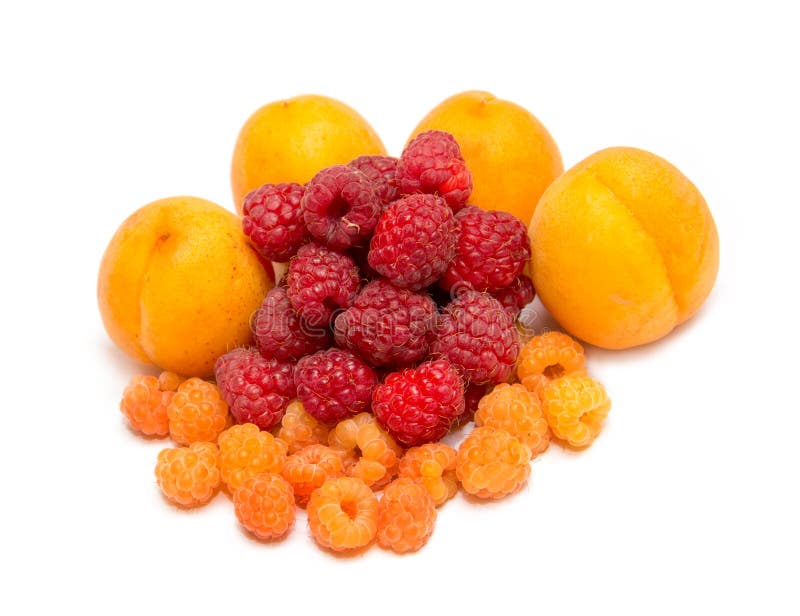 Apricot and raspberry stock image. Image of fruit, nature - 25895481