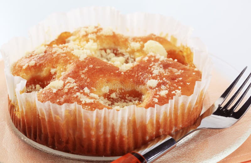 Apricot sponge cake stock photo. Image of detail, plate - 16270082