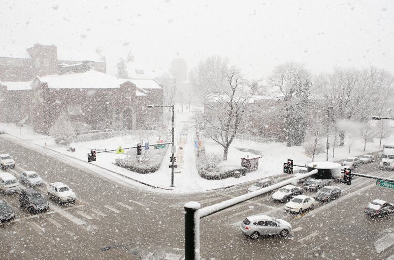 April 17 Snowstorm in Denver Editorial Photography - Image of spring ...